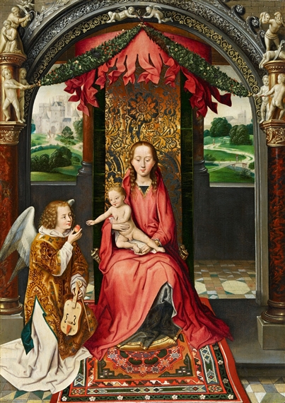 Hans Memling | The Virgin and Child with a Musical Angel | MutualArt