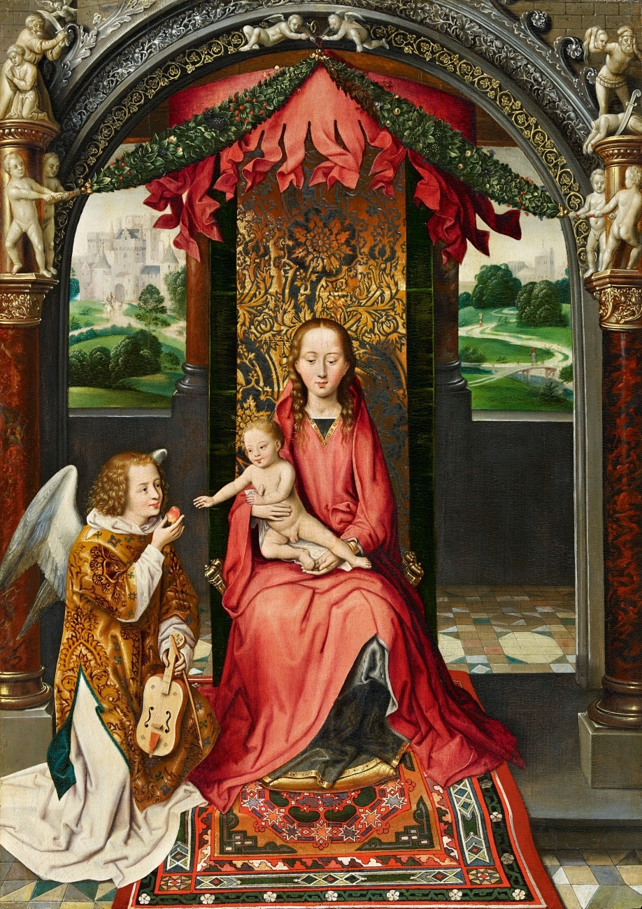 Hans Memling | The Virgin and Child with a Musical Angel | MutualArt