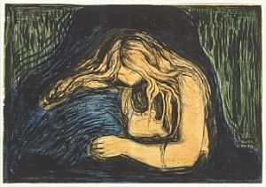 Edvard Munch | Vampyr II (Vampire II) (1895) | MutualArt