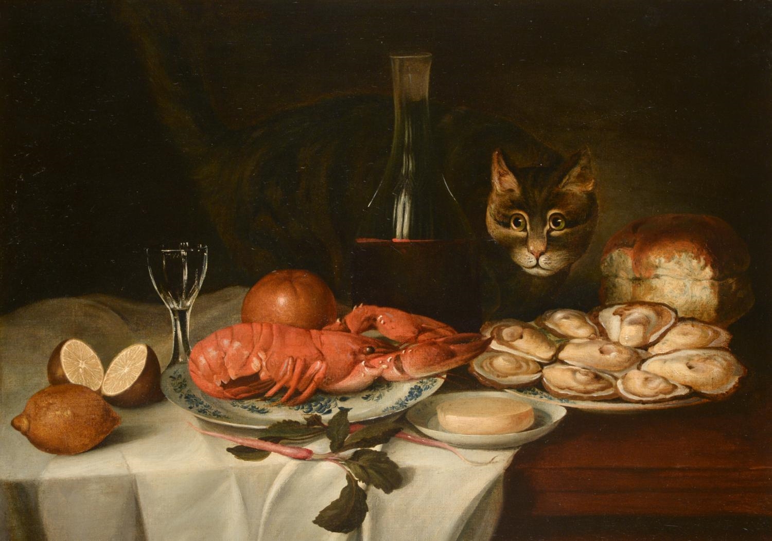 Willem Claesz. Heda | Still life of a plate of oysters, a lobster ...