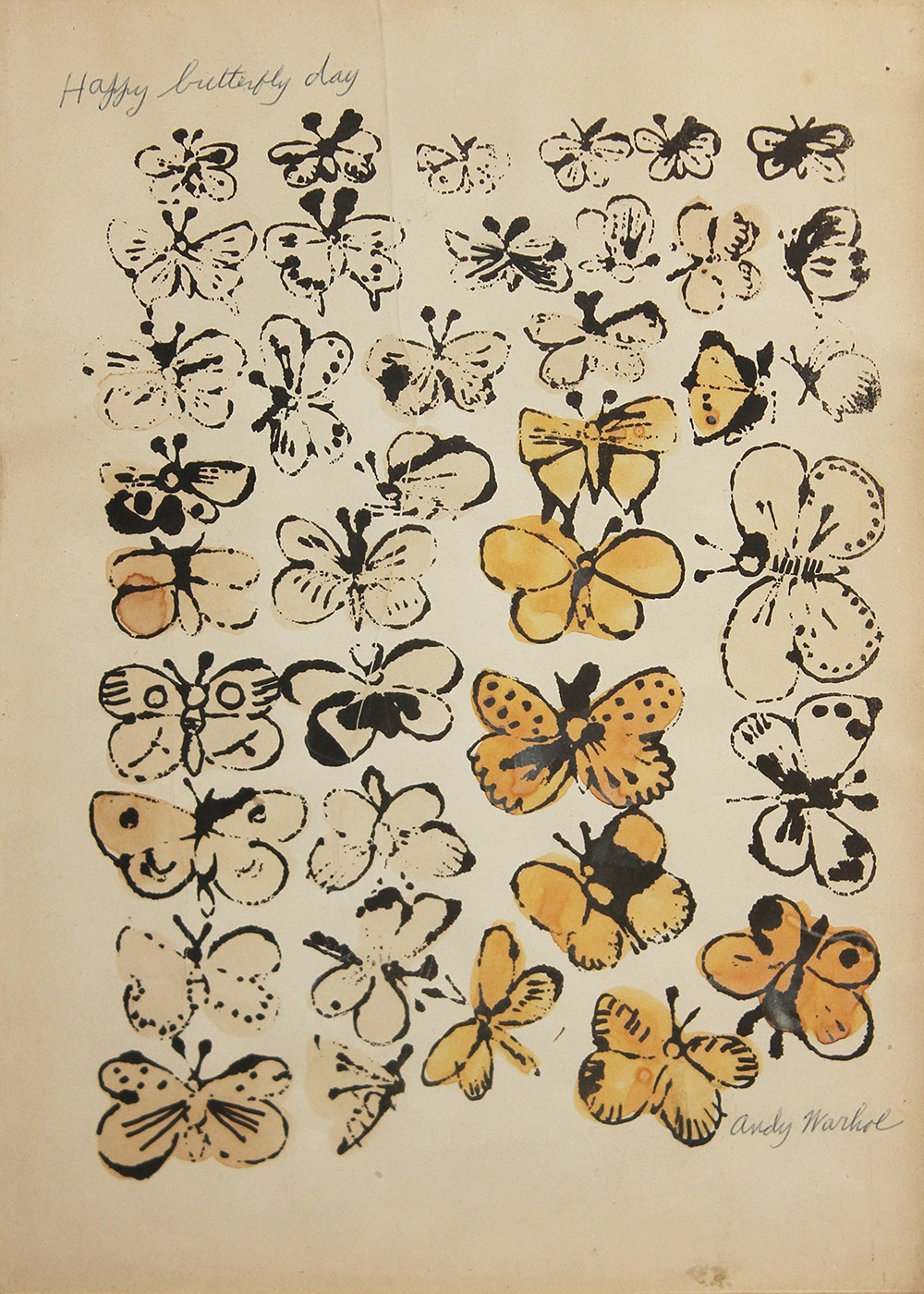 Andy Warhol | Happy Butterfly Day (1955) | MutualArt