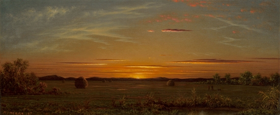 Martin Johnson Heade | Sunset: Sky and Marsh (1867) | MutualArt
