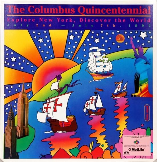 Peter Max | Columbus Quincentennial Subway Ad (1992) | MutualArt