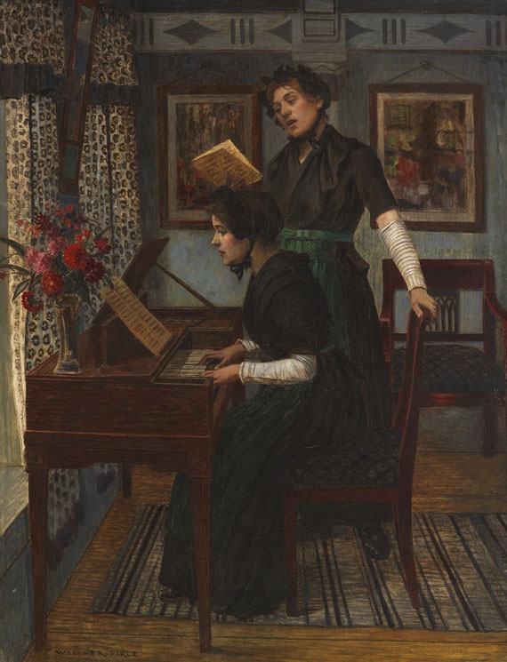 Walter Firle | Die Musikstunde (Circa 1890) | MutualArt