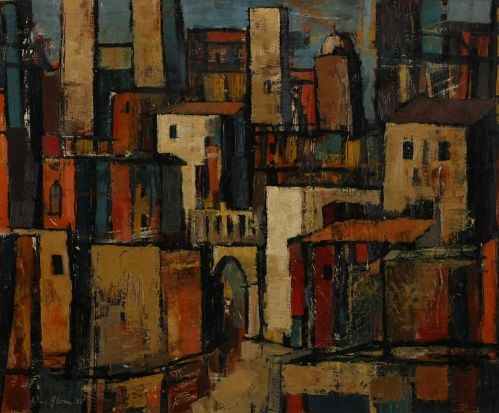 Wim Blom | AN ENTRANCE TO THE CITY (1955) | MutualArt