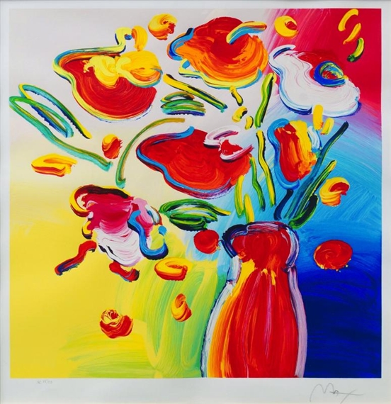 Peter Max | Vase of Flowers | MutualArt