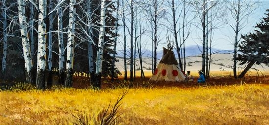 Gerry Metz | Meeting in an Aspen Grove | MutualArt