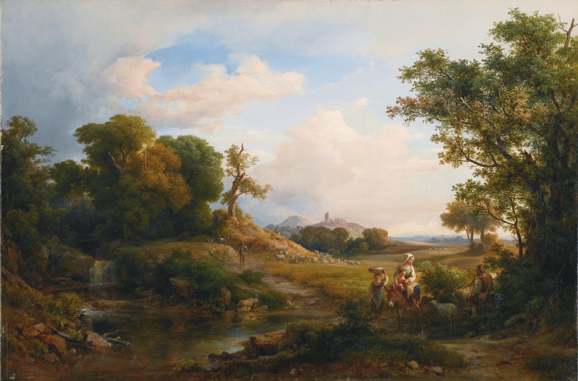 Károly Markó | Italian Mountain Landscape (The Flight Into Egypt) (1857 ...