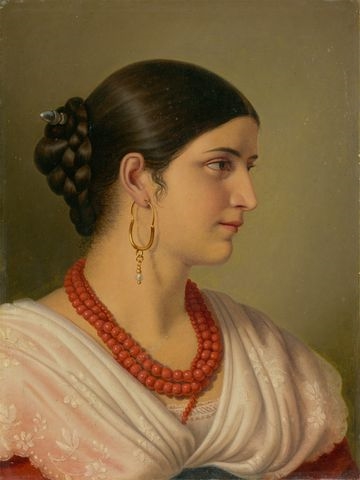 Adolf Carl Senff | Young Roman woman (1820 - 1830) | MutualArt