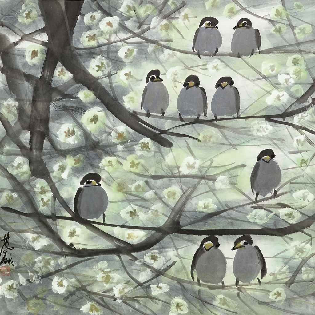 Lin Fengmian | Plum Blossom and Birds | MutualArt