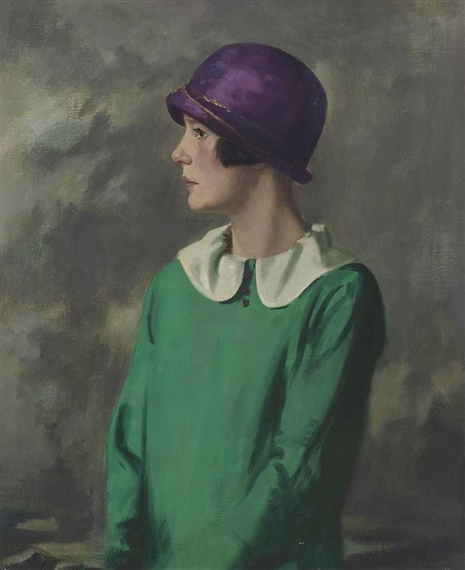 Archibald Barnes | The purple cloche | MutualArt