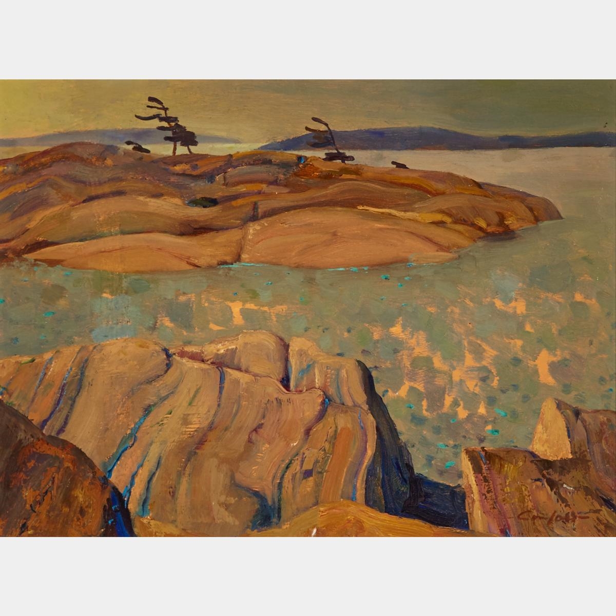 Charles Comfort | PIRATE ISLAND, GEORGIAN BAY (PAINTED AT WEST WIND ...