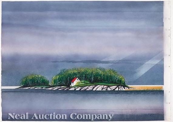 William Dunlap | 2 Works: Spring Storm, Water Works I (1986) | MutualArt