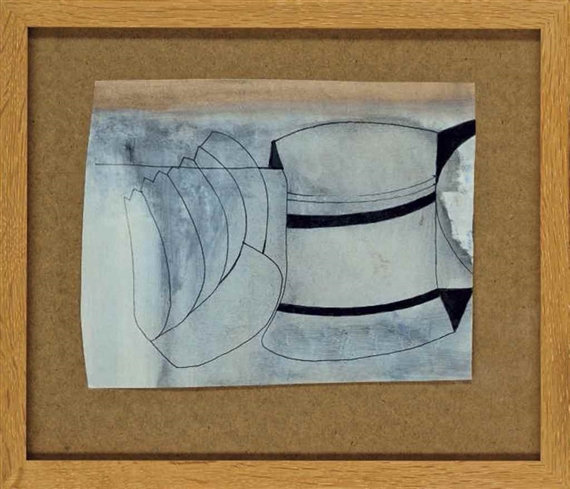 Ben Nicholson - April, 1981, ink and oil wash on paper