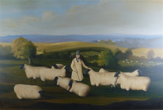 Bill Miles | Shepherd and Sheep | MutualArt