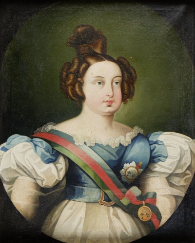 Portuguese School, 19th Century | Official portrait of Queen Maria II ...