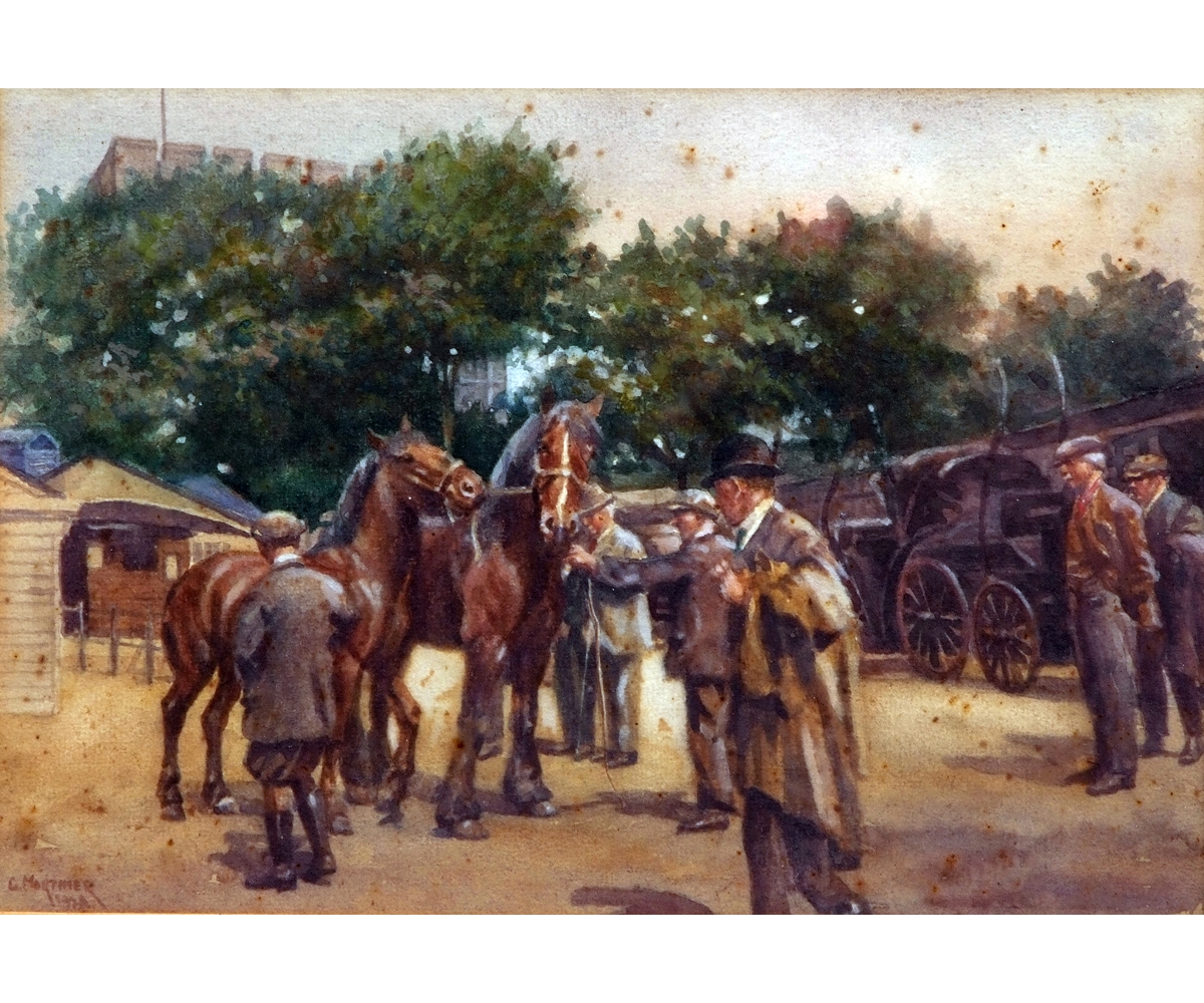 Geoffrey Mortimer | Norwich Horse Fair (1924) | MutualArt