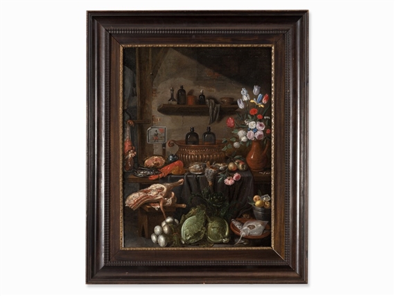 Jan van Kessel | Kitchen still life (1680) | MutualArt