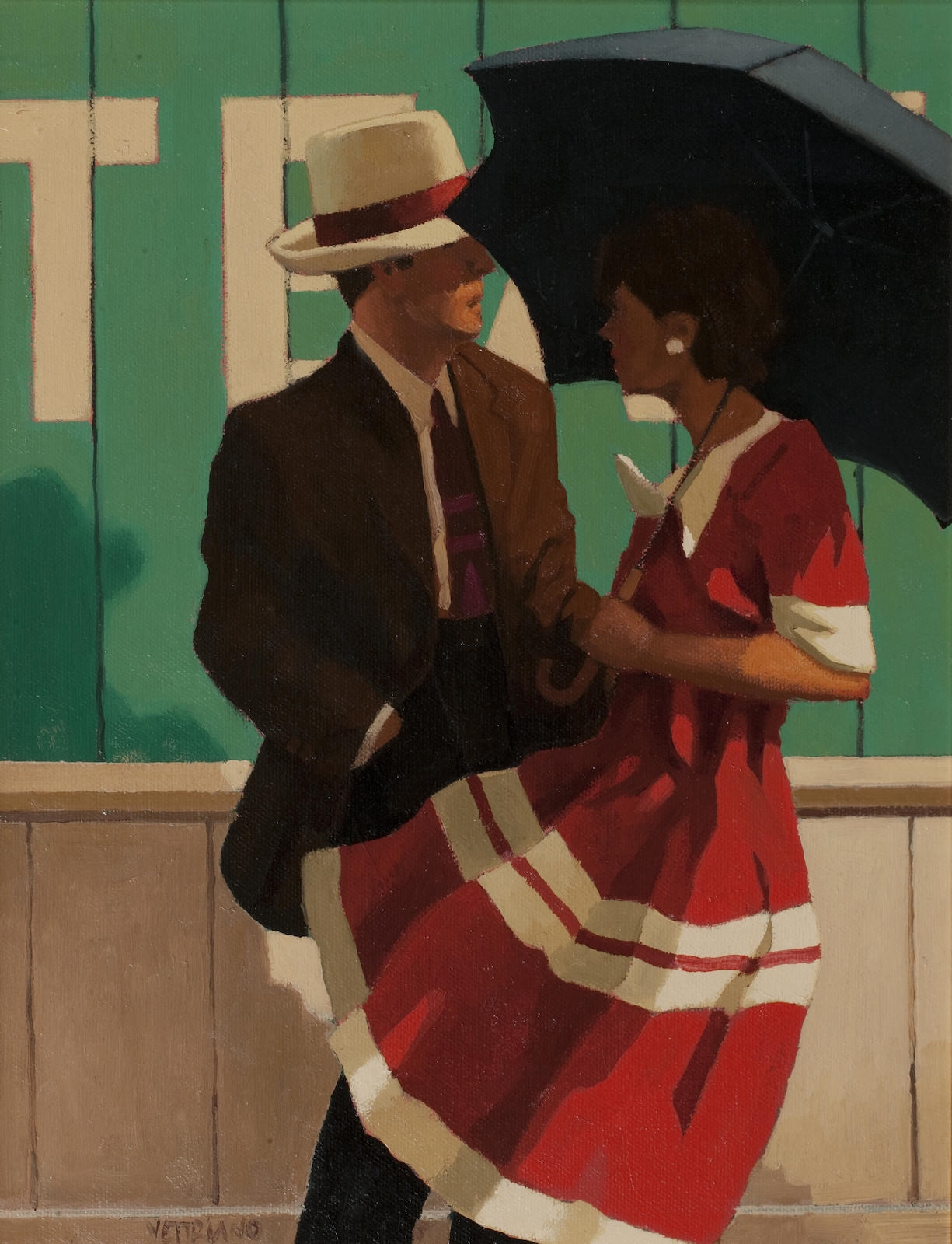 Jack Vettriano | The Unorthodox Approach (Study) | MutualArt