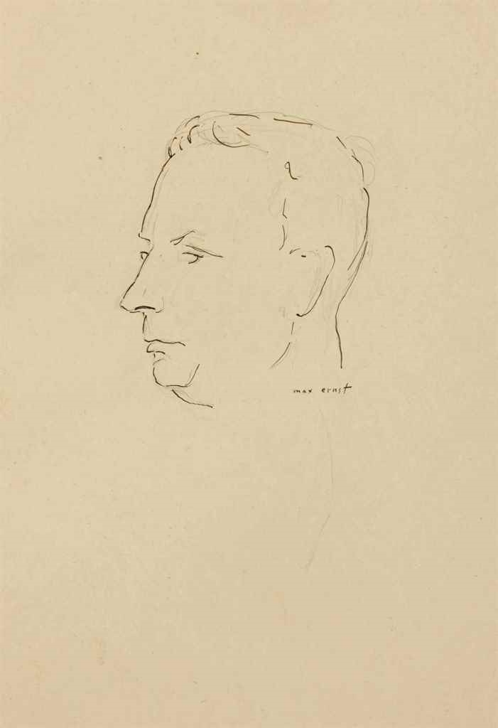 Max Ernst | Portrait de Jean Arp (1937 - 1938) | MutualArt