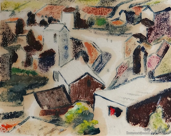 John Weeks | Styalised Buildings from Above | MutualArt