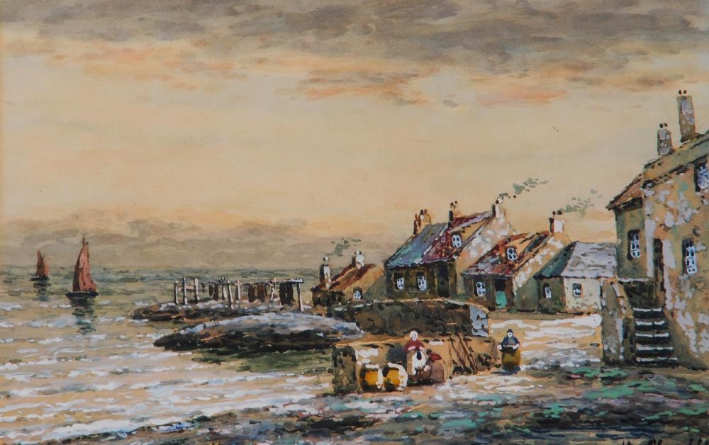 John Hamilton Glass | Set of 4, The Old Harbour Crail, The Old Harbour ...