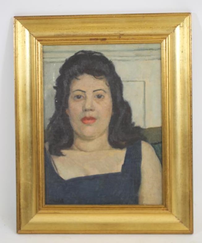 Clifford Hall | Portrait of a Woman, head and shoulders | MutualArt