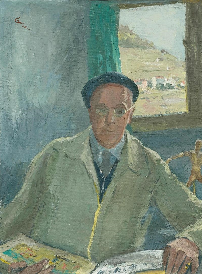 Gustav Weiss | Self-portrait (1958) | MutualArt