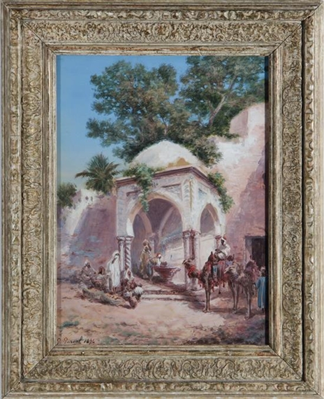 Paul B. Pascal | CARAVAN AT WELL (1896) | MutualArt