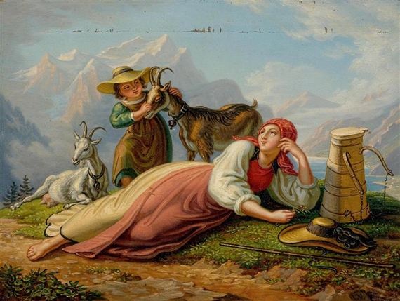 Ludwig Vogel | Scene in Oberhaslital (Circa 1851) | MutualArt