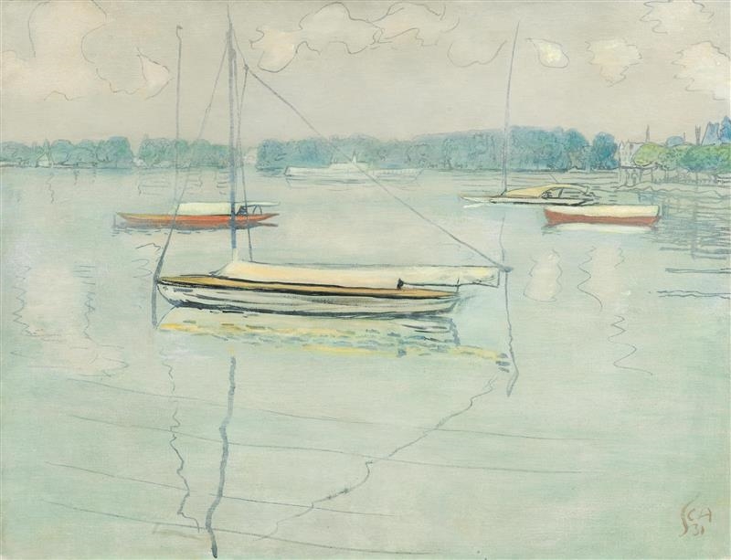 Cuno Amiet | Thunersee mit Wellen (1932) | MutualArt