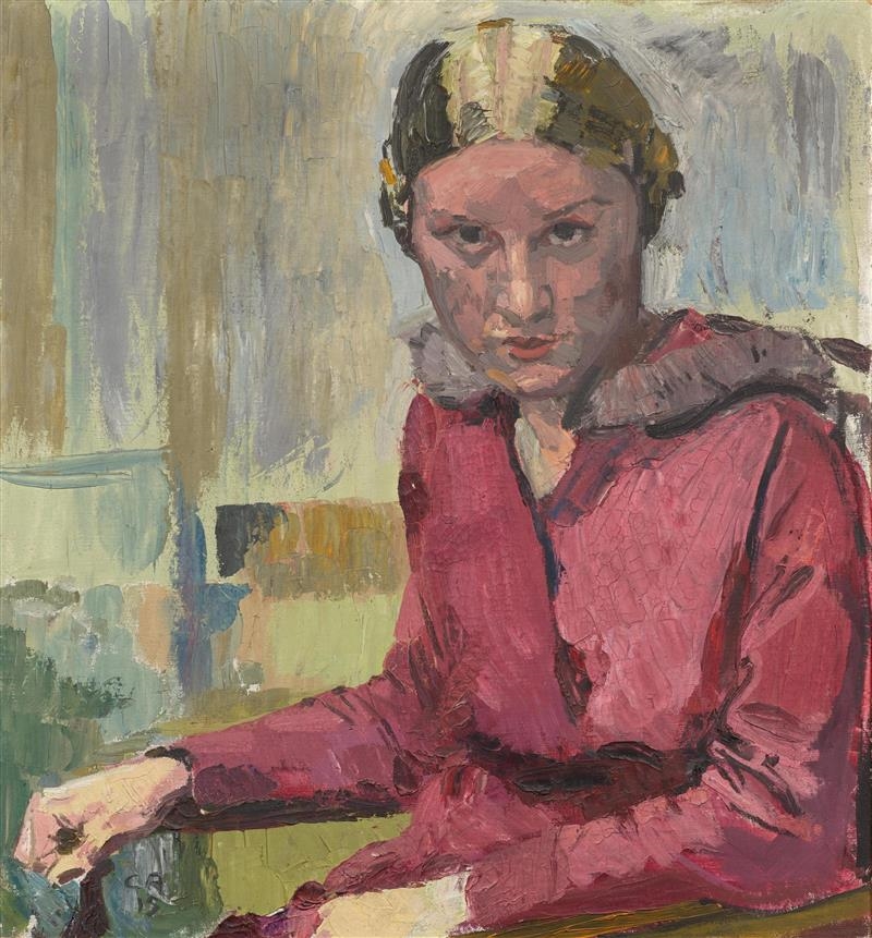 Cuno Amiet | Portrait, probably of Hilda Trog (1915) | MutualArt