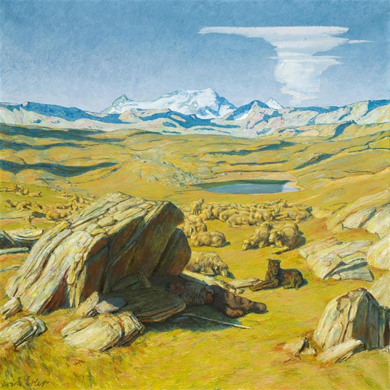 Erich Erler-Samaden | Early summer on the Greina plateau | MutualArt