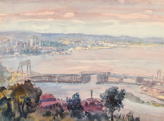 Cyril George Lander | Perth at Evening | MutualArt