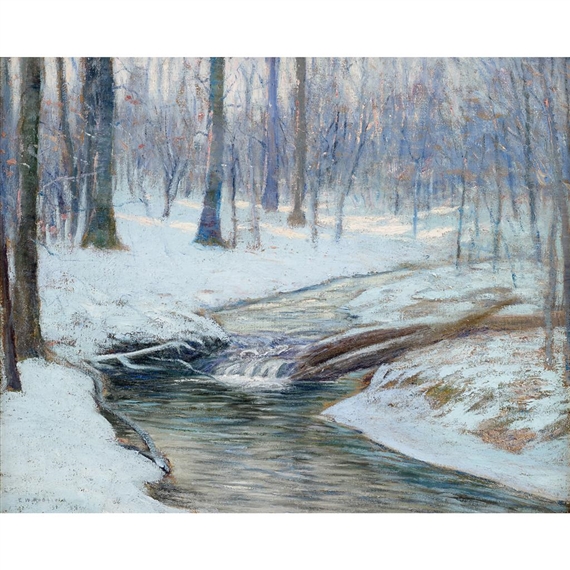Edward Willis Redfield | A BROOK IN WINTER (1898) | MutualArt