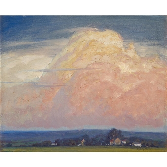 George William Sotter | Stone house in winter | MutualArt