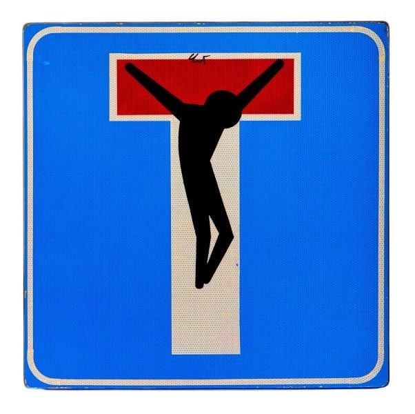 Clet Abraham | Triangle (unique) (2013) | MutualArt