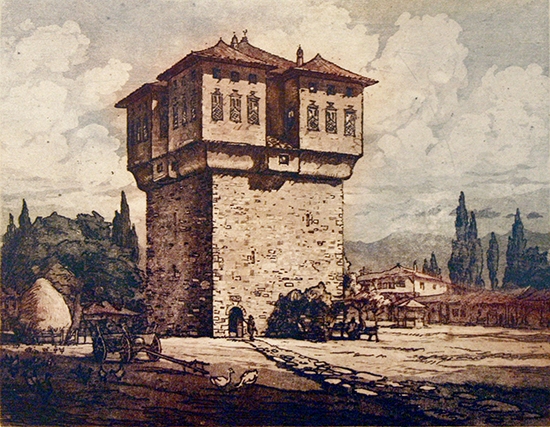 Peter Morozov | The Red Tower at Sarambey Village | MutualArt