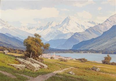 Ernst Carl Walter Retzlaff | Landscape with Lake in the Mountains ...