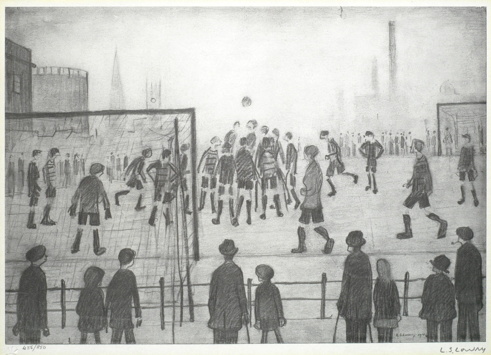 Movies Art Posters LS Lowry 'The Football Match' 1949 Art Prnt Poster ...