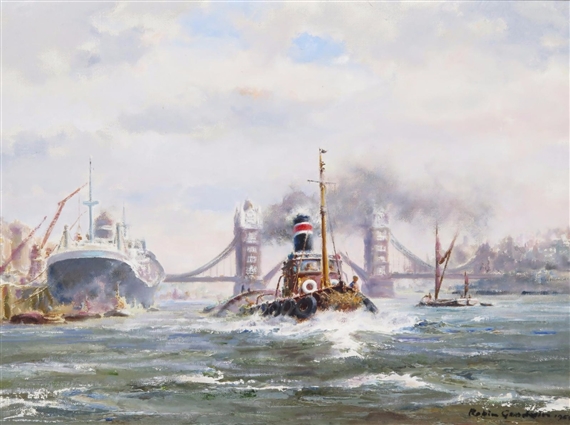 Robin Goodwin | The Pool of London from Cherry Garden Pier in 1950 ...