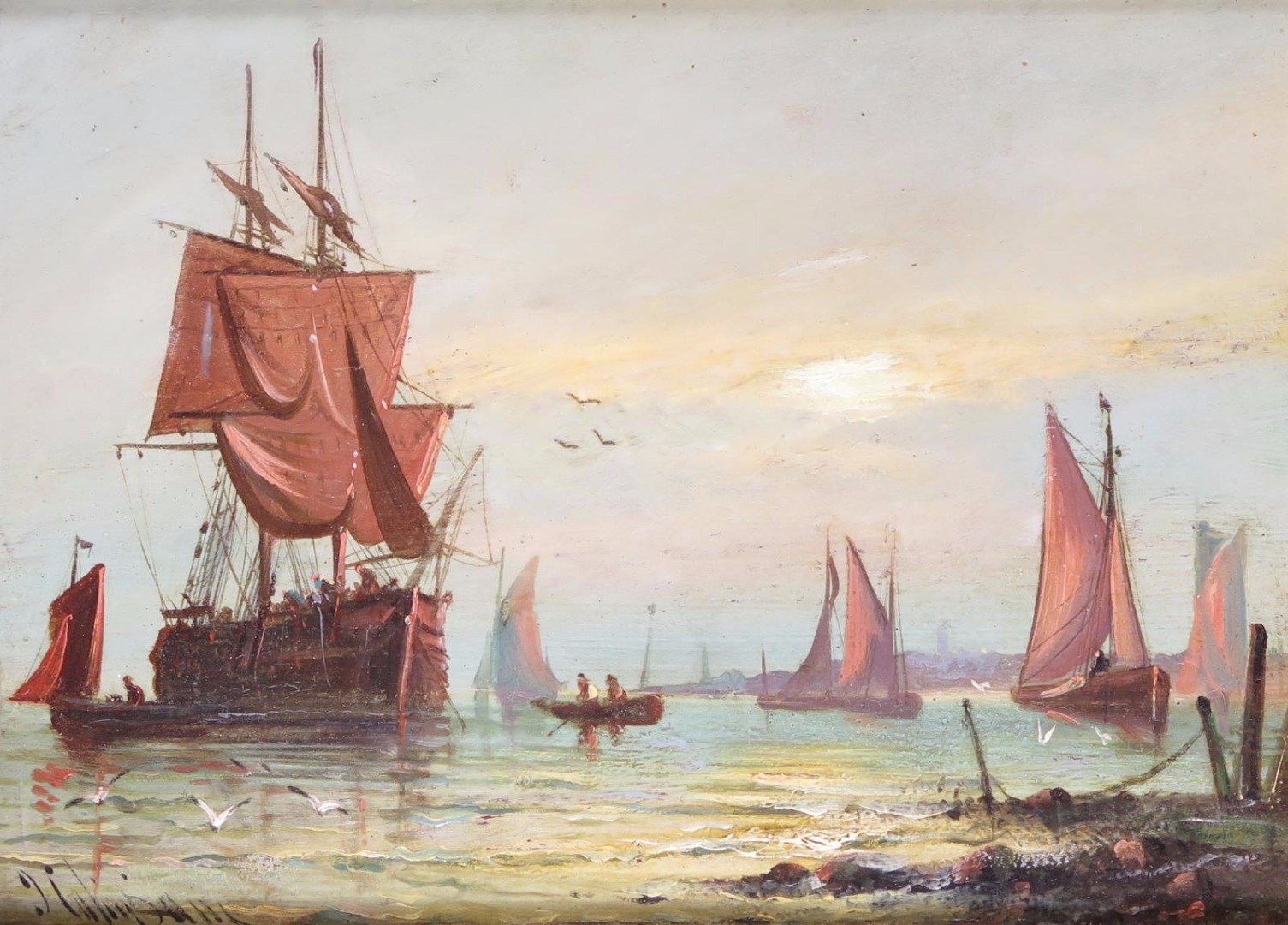 James Christison | Boats by the shore | MutualArt