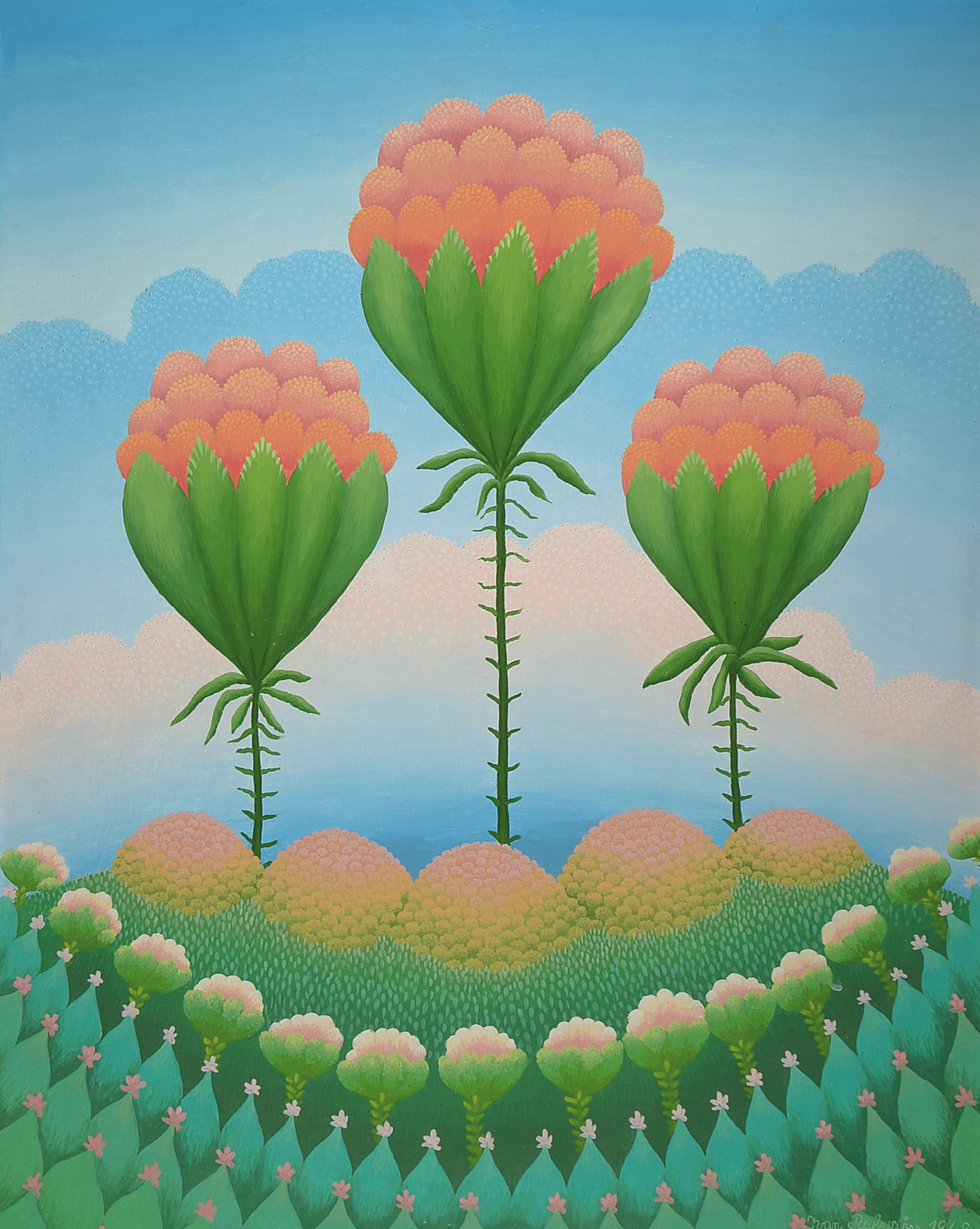 Ivan Rabuzin | Flower Landscape in the Clouds (1968) | MutualArt