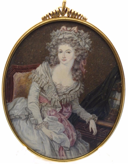 Alexander Hamilton Wardlow | Portrait miniature of a lady | MutualArt