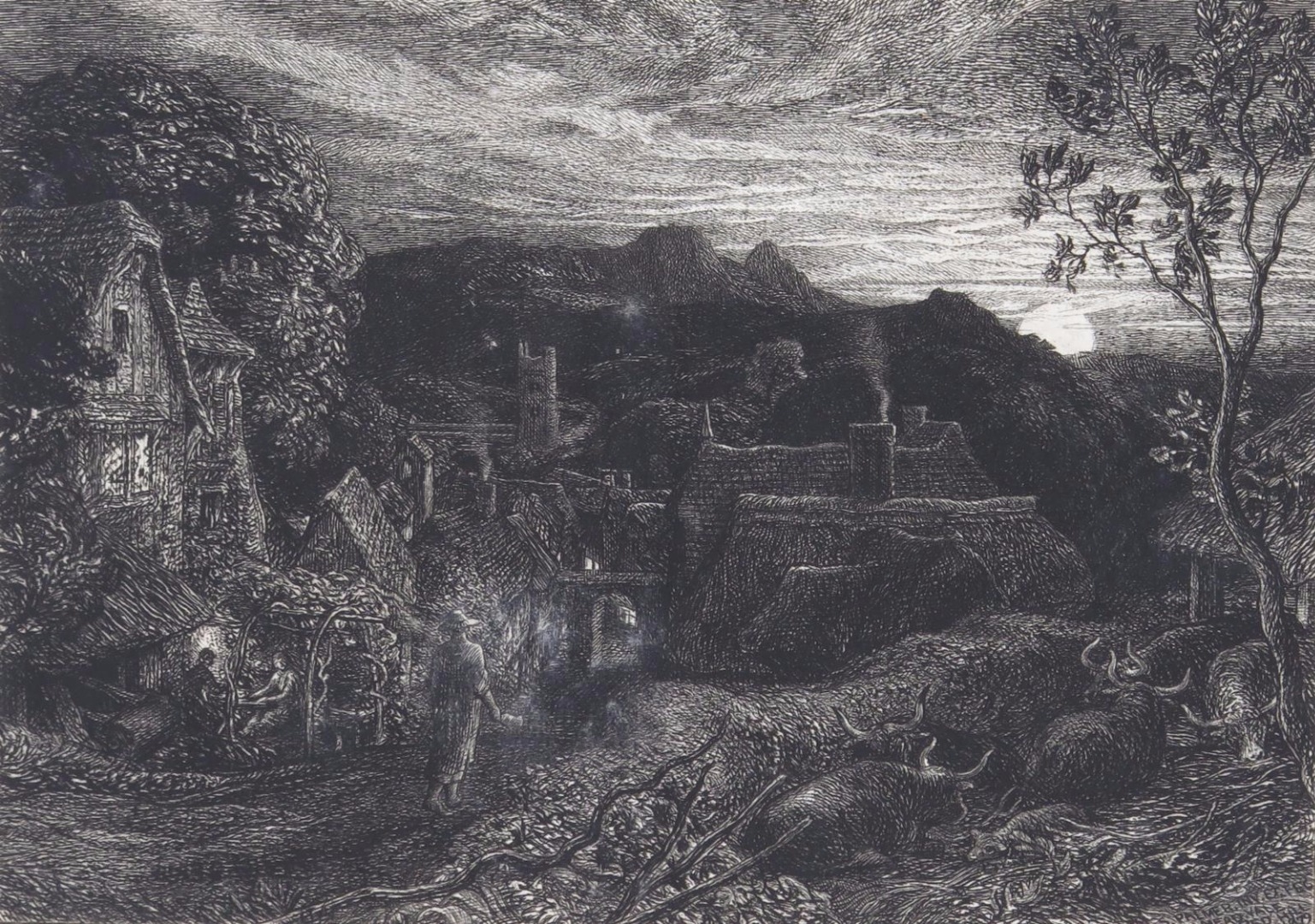 Samuel Palmer | The Bellman (1879) | MutualArt