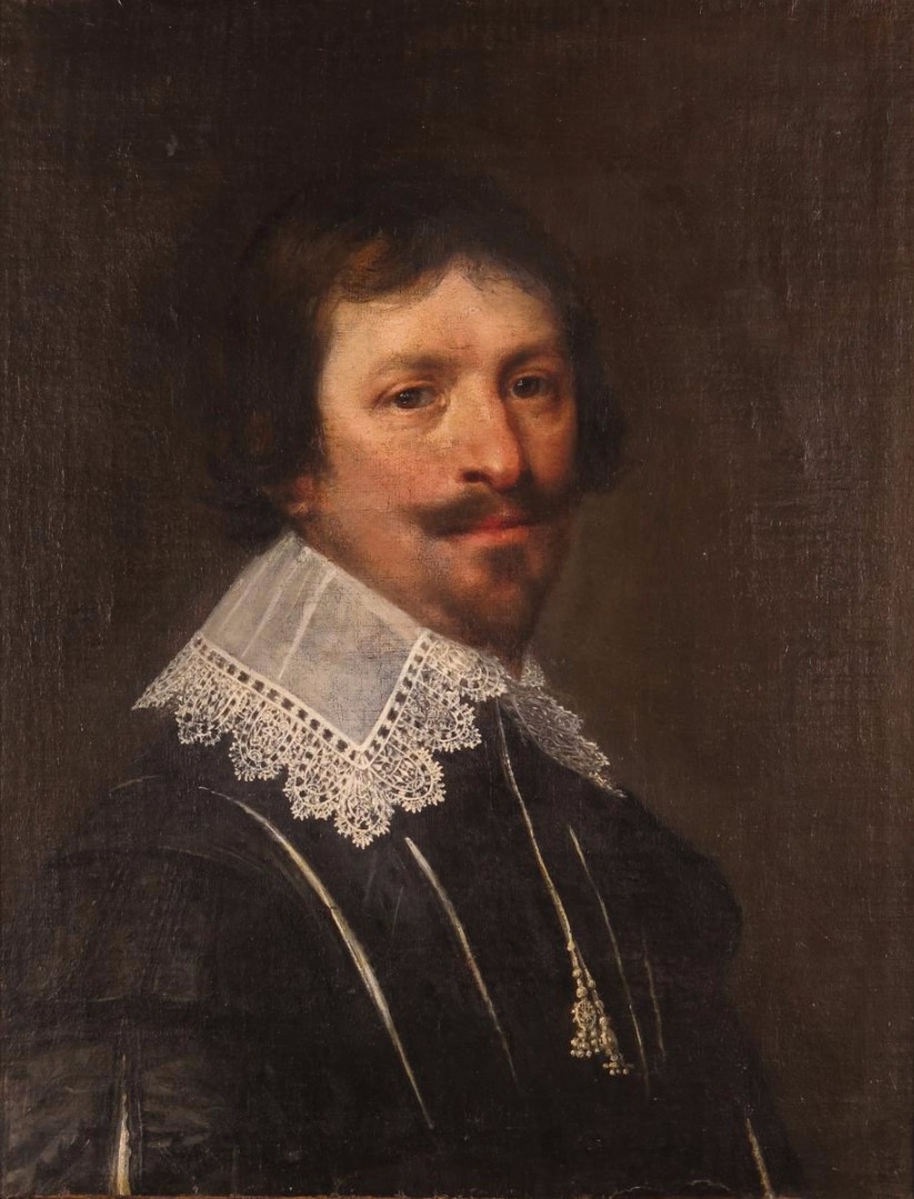 Jan Van Ravesteyn | Portrait of a gentleman with a lace collar | MutualArt