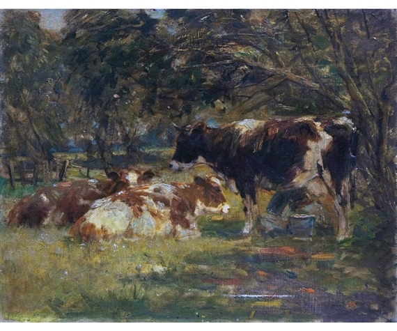 Algernon Talmage | Milking Time | MutualArt