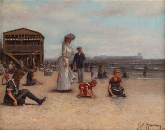 Herman N. Hyneman | Coney Island Beach Scene (Early 1900s) | MutualArt