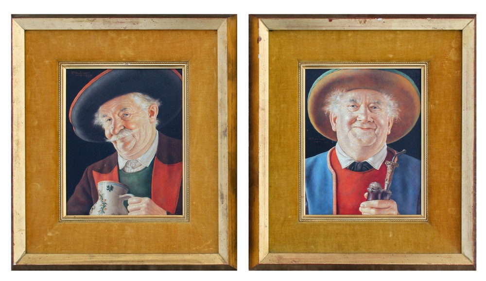 Otto Eichinger | A Smiling Gentleman Holding a Pipe | MutualArt