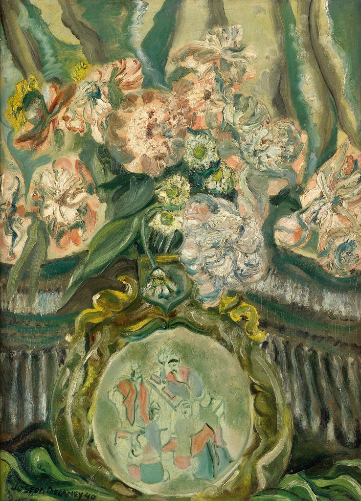 Joseph Delaney | Untitled (Still Life with Flowers and Chinese Plate ...